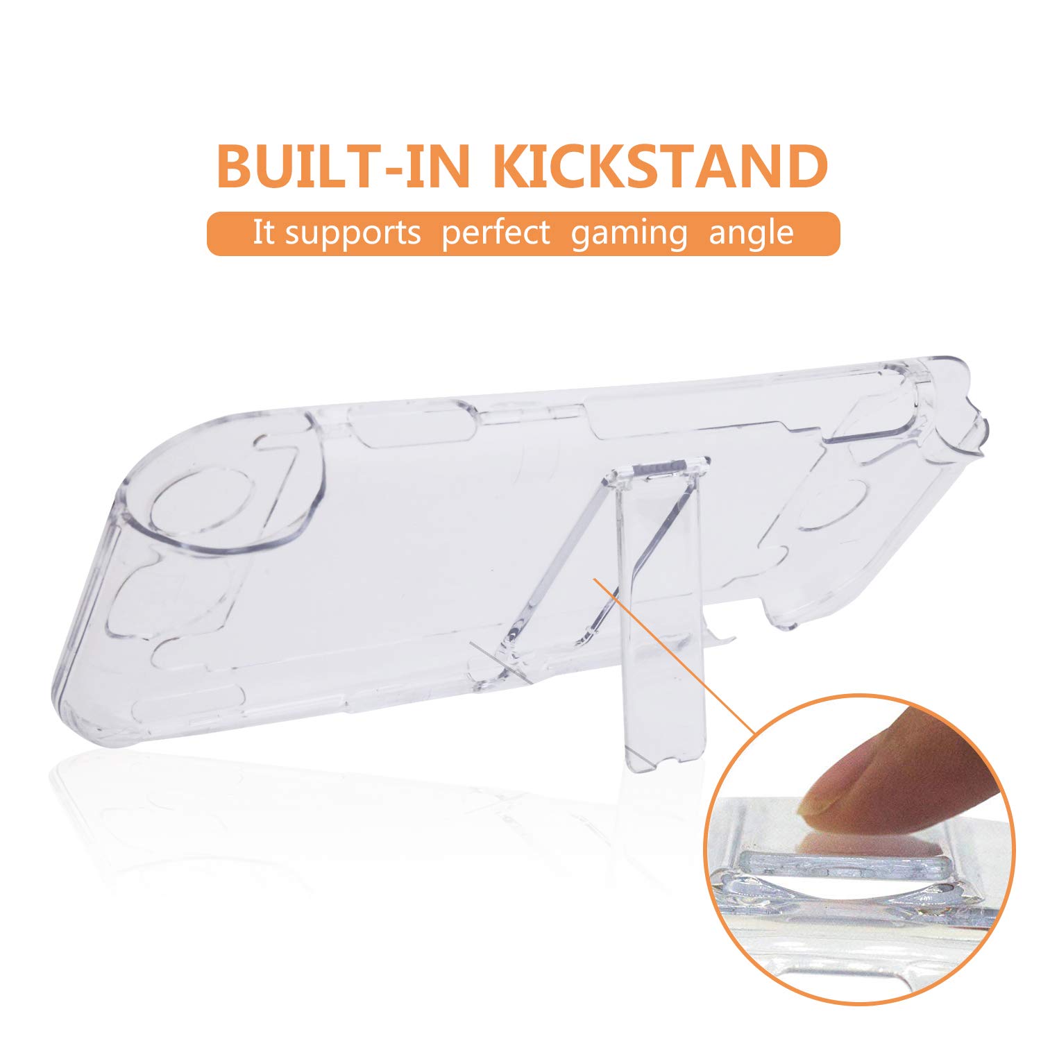 Switch Accessories Kit 13in 1 for Nintendo Switch Lite with Hard Cover Case, Screen Protector Tempered Glass, Switch Joystick Caps Cleaning Wipe, Cleaning Cloth