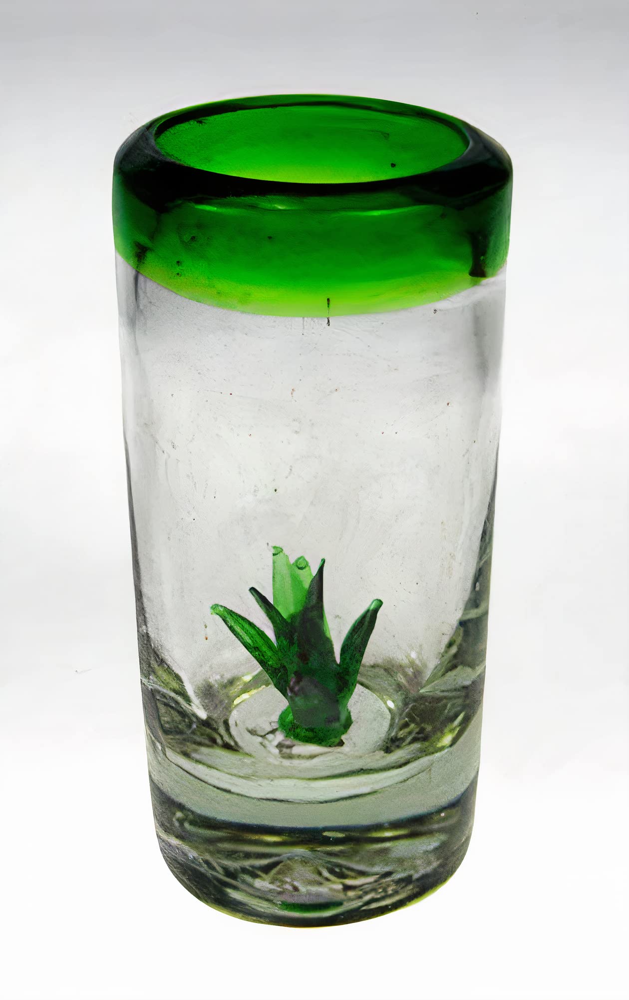 Eye4Art Shot Glasses, Dos Three Amigos Cactus, Green Rim, Mexico Set of 6