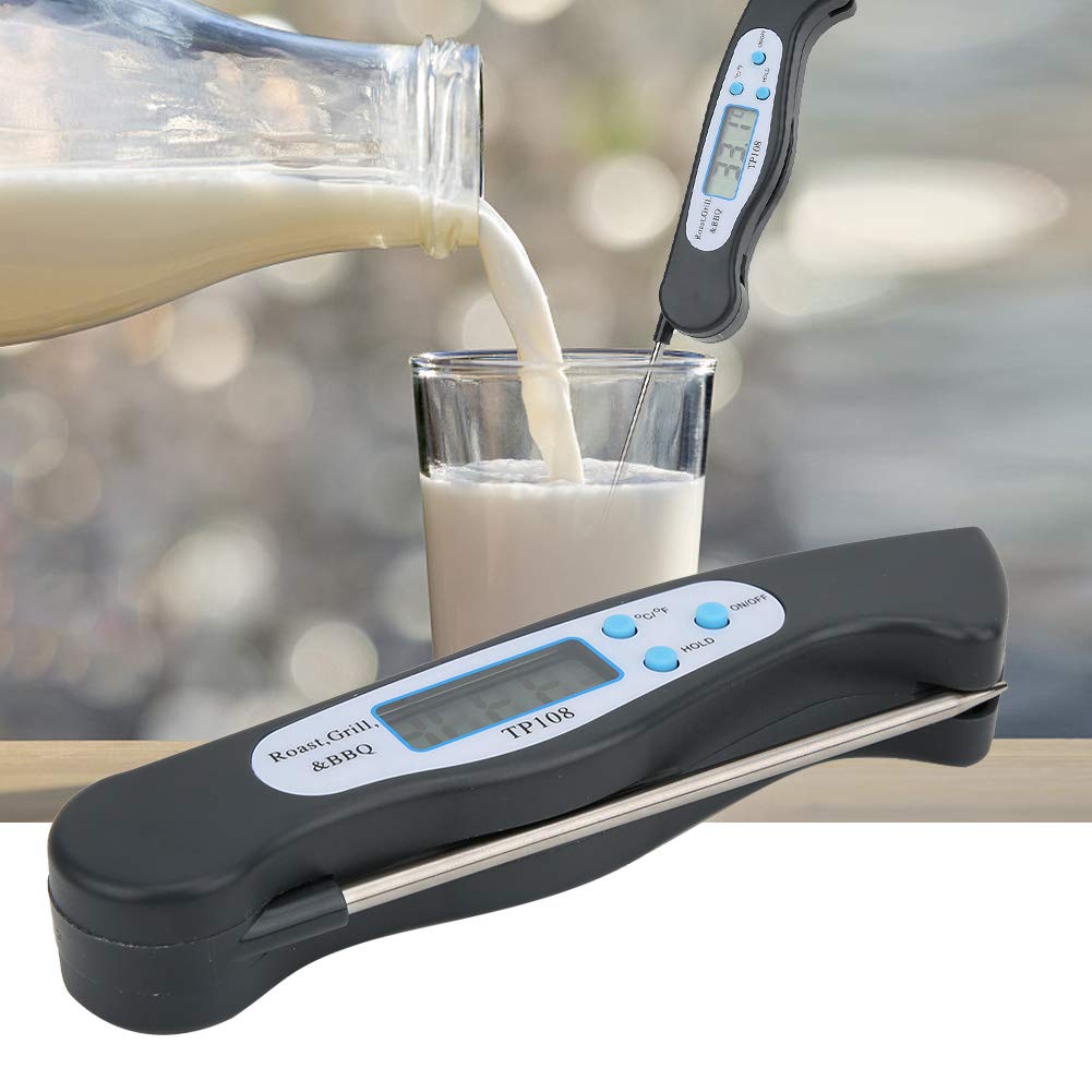 Electric Thermometer, Data Retention Function Automatic Shutdown Portable Wide Measuring Range Measuring Temperature Memory Temperature Meter for Liquid