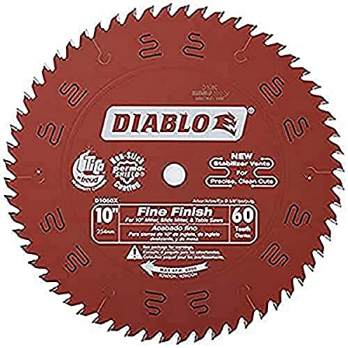 Diablo by Freud D1060X 10" x 60 Tooth Fine Finish Saw Blade