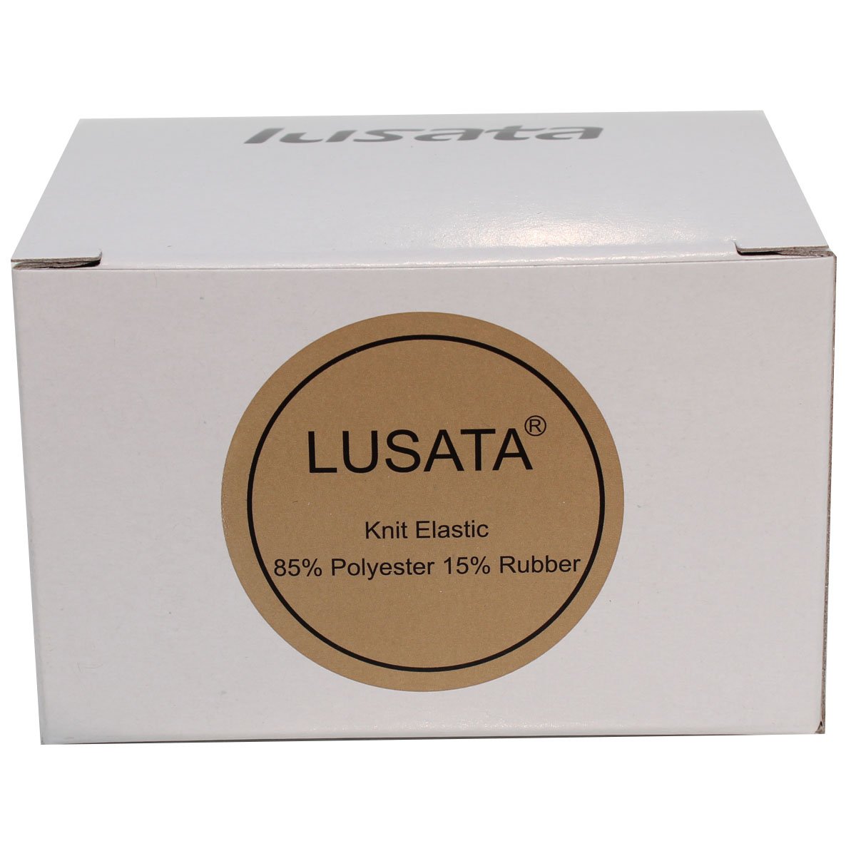 lusata 2 inch Wide Black Knit Elastic Spool Heavy Stretch High Elasticity Knit Elastic Band 5 Yard