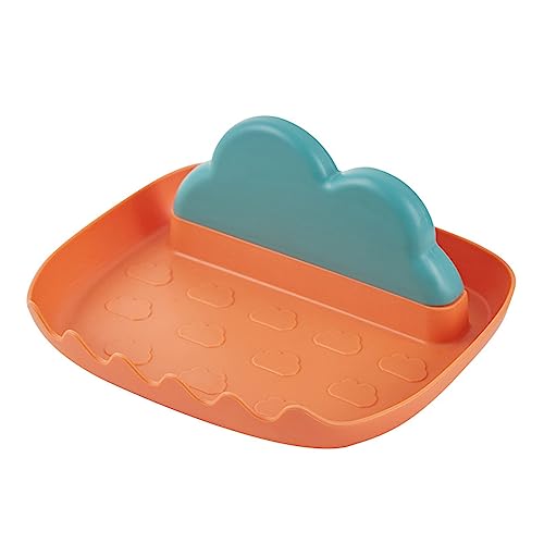 Cute Cloud Shape Spoon Rest for Kitchen Counter,Cooking Ladle/Spatula/Spoon/Chopsticks Holders,Fork Spatula Rack Shelf Kitchen Utensil Lid Holder (Orange)
