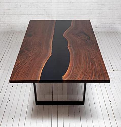 Epoxy Table Live Edge Wooden Table Epoxy Resin River Table Natural Wood Dining Table Natural Epoxy Table Resin Table, Piece Of Conversation