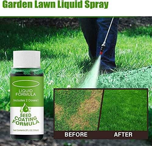 Hippie Green Grass Spray, Liquid Seeding Grass Lawn Green Spray, Cowboy Green Grass Seed Spray, Green Grass & Pest Control Lawn Spray (A)