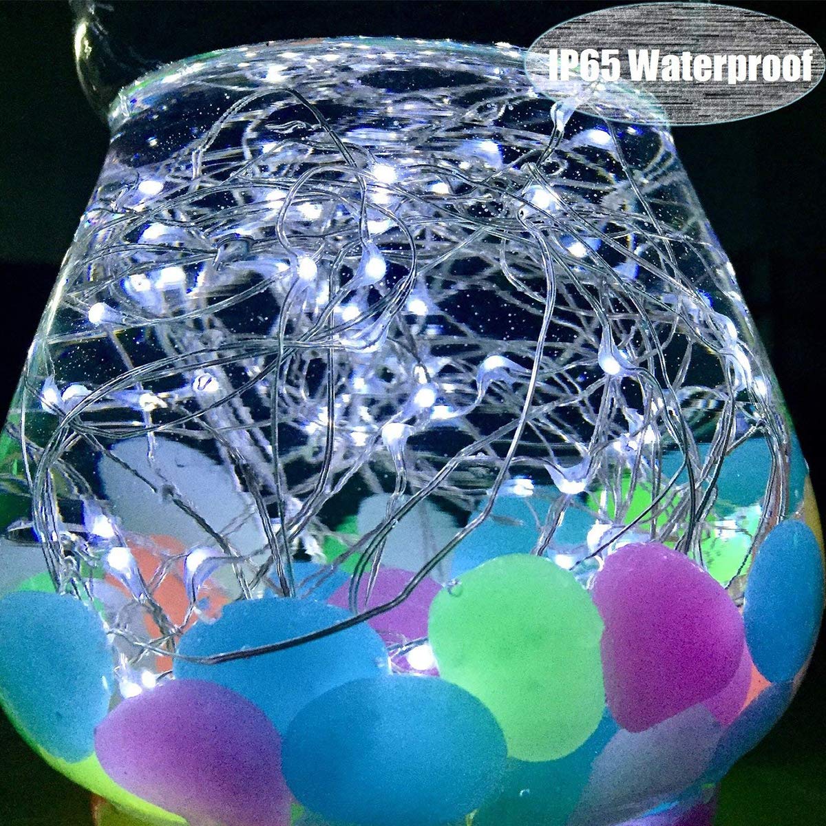 Chinety Fairy Lights Battery Operated 16ft 50 LED 4 Pack Christmas String Lights, Waterproof 8 Modes Copper Wire Lights with Remote Timer Twinkle Starry String Lights for Bedroom Christmas Party Decor