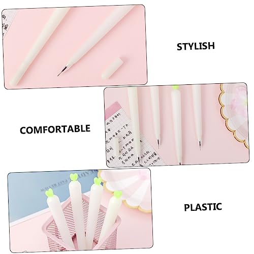 NUOBESTY 10pcs Black Gel Pen Cartoon Carrot Pen Cute Carrot Ink Pen Lovely Ballpoint Pen Black Ink Pens Stylus for Ball Point Pens Black Multi-function Handwriting Pens Pens Work