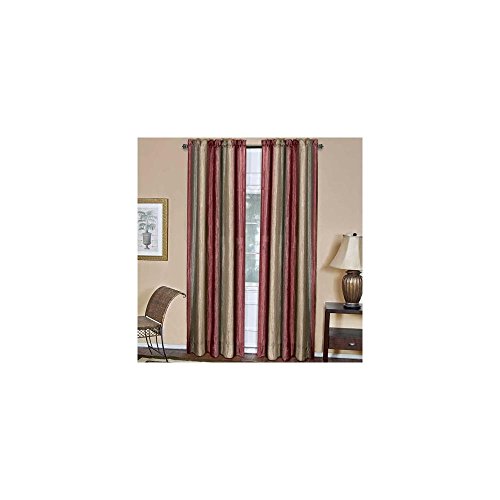 Ombre Panel Light Filtering Semi-Sheer Window Curtain - 84 Inch Length, 50 Inch Width - Burgundy- Light Filtering Soft Polyester Drapes for Bedroom Living & Dining Room by Achim Home Decor