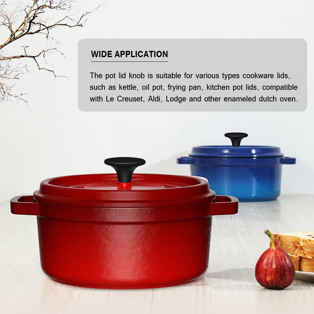 Dutch Oven Knob Pan Lid Handle Replacement Knob for Le Creuset, Lodge, Aldi and Other Enameled Cast Iron Dutch Oven