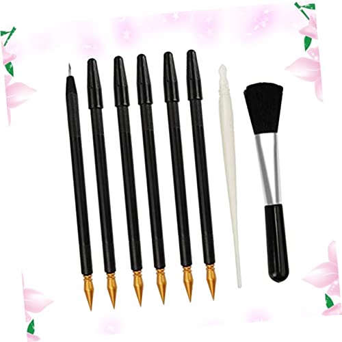 Multitools 8pcs Paint Brushes Set Paint Sets Cleaning Tools Scratch Brush Set Stylus Scratch Painting Pen Stylus Pens Scratching Drawing Pen Coloring Pen Repair Pen Mending Pen