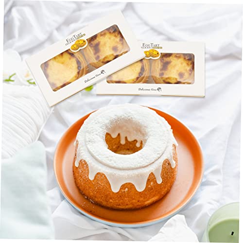 MUSISALY 25pcs Boxes Window Egg Tart Box Mini Cake Boxes Mini Muffins Window Box Bracket Gift Boxes with Lids for Presents Individual Cake Carrier Egg Tart Gift Packaging Box Cupcake Box
