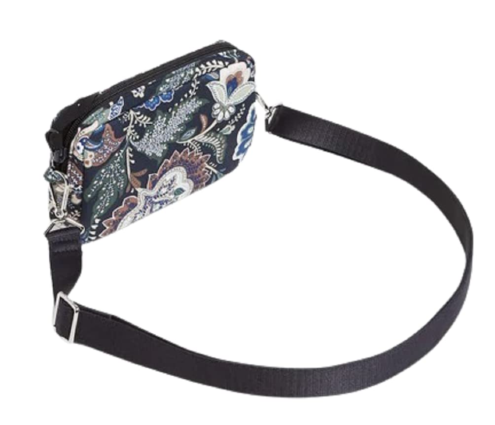 Vera Bradley Cotton RFID Convertible Pouch Crossbody in Java Navy Camo