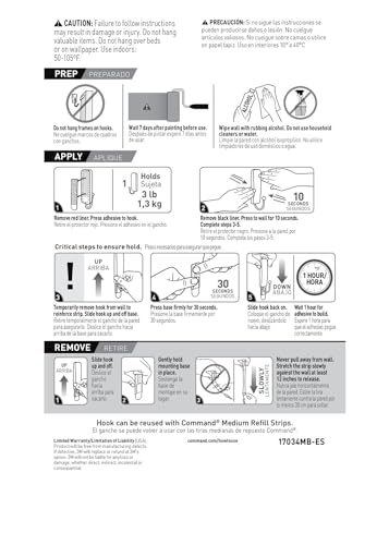 Command Medium Decorative Wall Hooks, Damage Free Hanging Wall Hooks with Adhesive Strips, No Tools Wall Hooks for Hanging Decorations in Living Spaces, 2 Black Hooks and 4 Command Strips