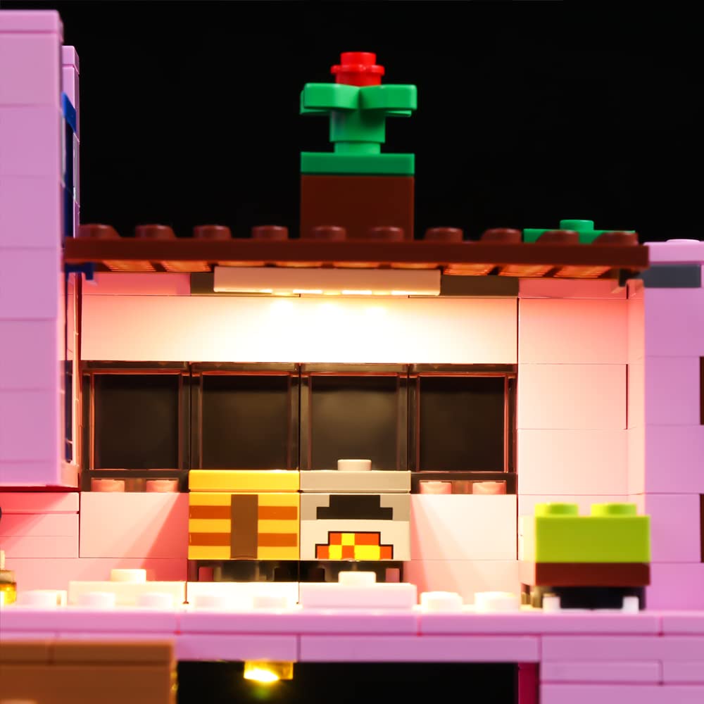 cooldac Lighting Kit for Lego The Pig House, LED Light Compatible with Pig House Lego 21170 (Lights Only, No Models)