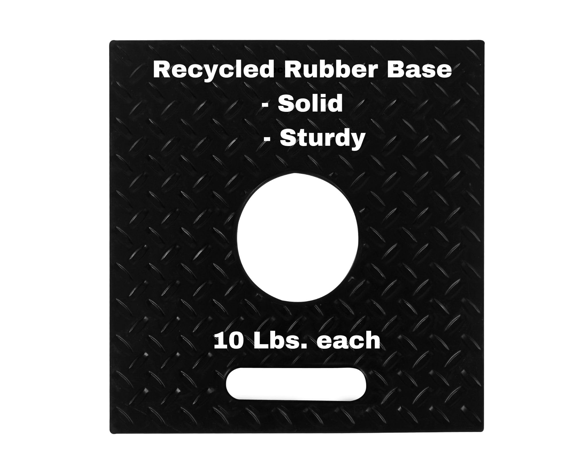 CJ Safety 44" Orange PE Delineator Post Cone, 44" Height Post, 10 lbs Recycled Rubber Base, 10" Reflective Band (Set of 3)