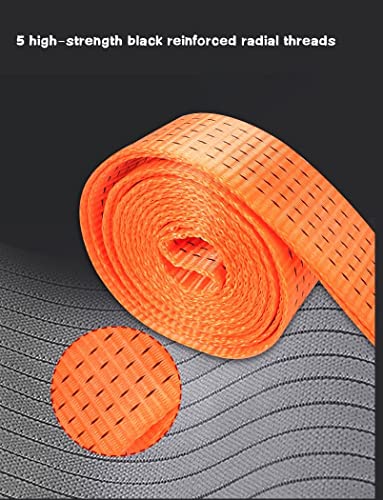 Recovery Tow Strap 2" X 20' LB Tested 20,024lb (10 US Tons ) Break Strength, Use for Emergency 4x4 Towing Rope Heavy Duty, Tree Saver, Winch Extension, Triple Reinforced Loops, Ensure Safety - SHWHLMN