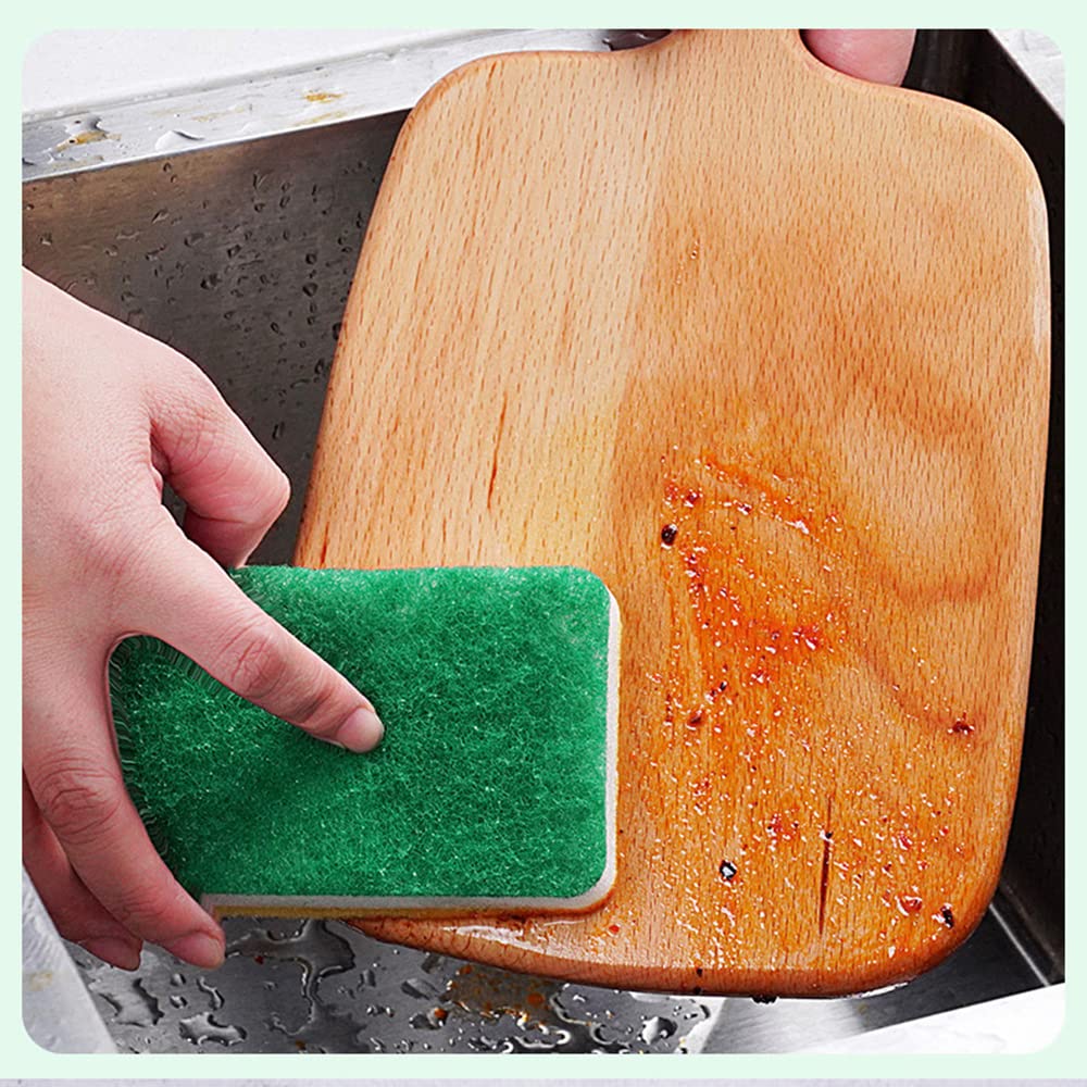 Color Sponge - High Density Scratch-Free Multipurpose Dish Sponge Color Variety Pack - BPA Free & Made with Polymer Foam - Dual-Sided Dishwashing Kitchen Sponge (Green+White+Yellow)