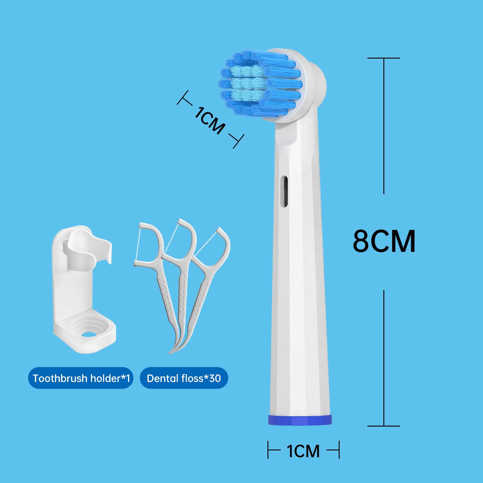 Electric Toothbrush Replacement Heads 8 Pack Compatible with Oral B Braun Electric Toothbrush Replacement Heads Adult Sensitive Types Clean Electric Toothbrush Head