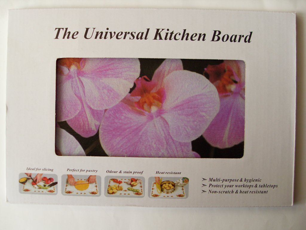 Direct2home Tempered Glass Cutting Board 12 X 8 Orchid Kitchen Art Surface Saver