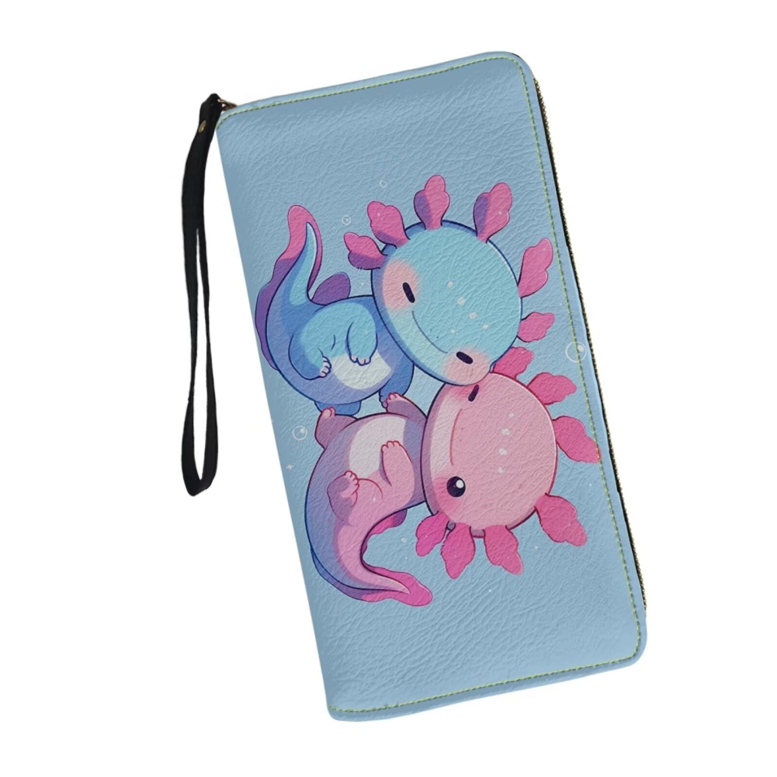 SCRAWLGOD Sunflower Horse Design Leather Wallet for Womens RFID Blocking Credit Card Holder Purse with Wristlet Strap Clutch