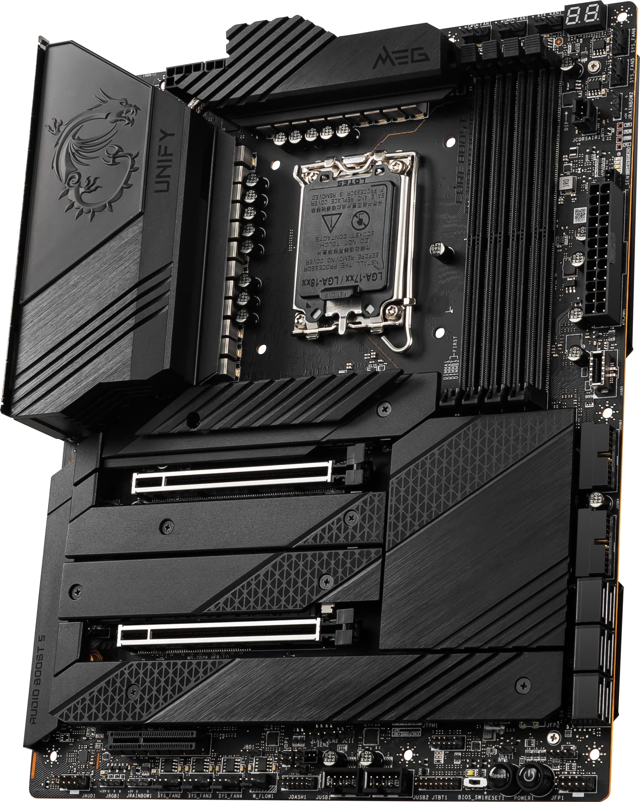 MSI MEG Z690 Unify Gaming Motherboard (ATX, 12th Gen Intel Core, LGA 1700 Socket, DDR5, PCIe 5, Dual 2.5G LAN, M.2 Slots, Wi-Fi 6E)