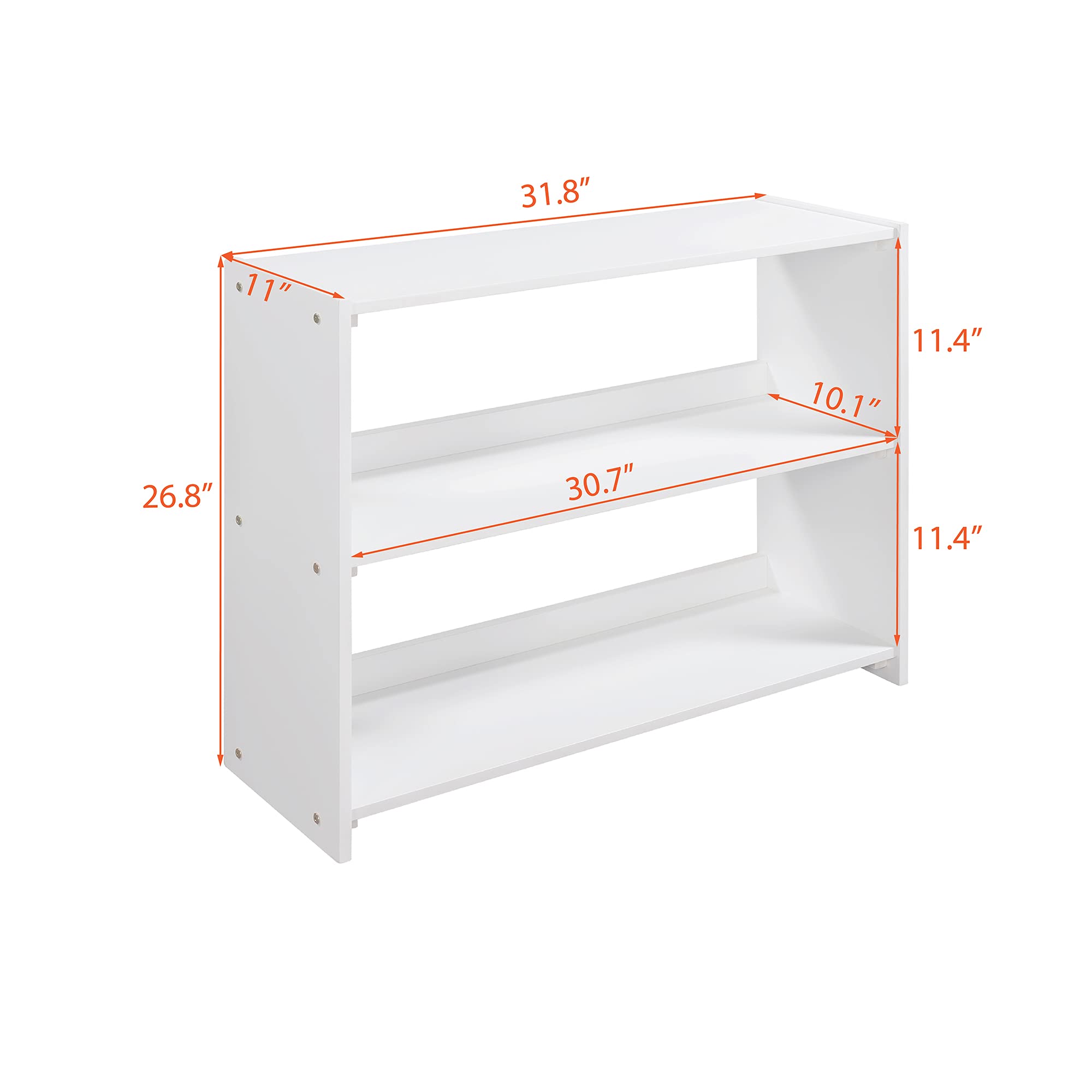 Harper & Bright Designs Twin Loft Bed with Slide and Storage, Solid Wood Low Loft Bed with Attached Bookcases and Separate 3-tier Drawers, for Kids Girls Boys (White)