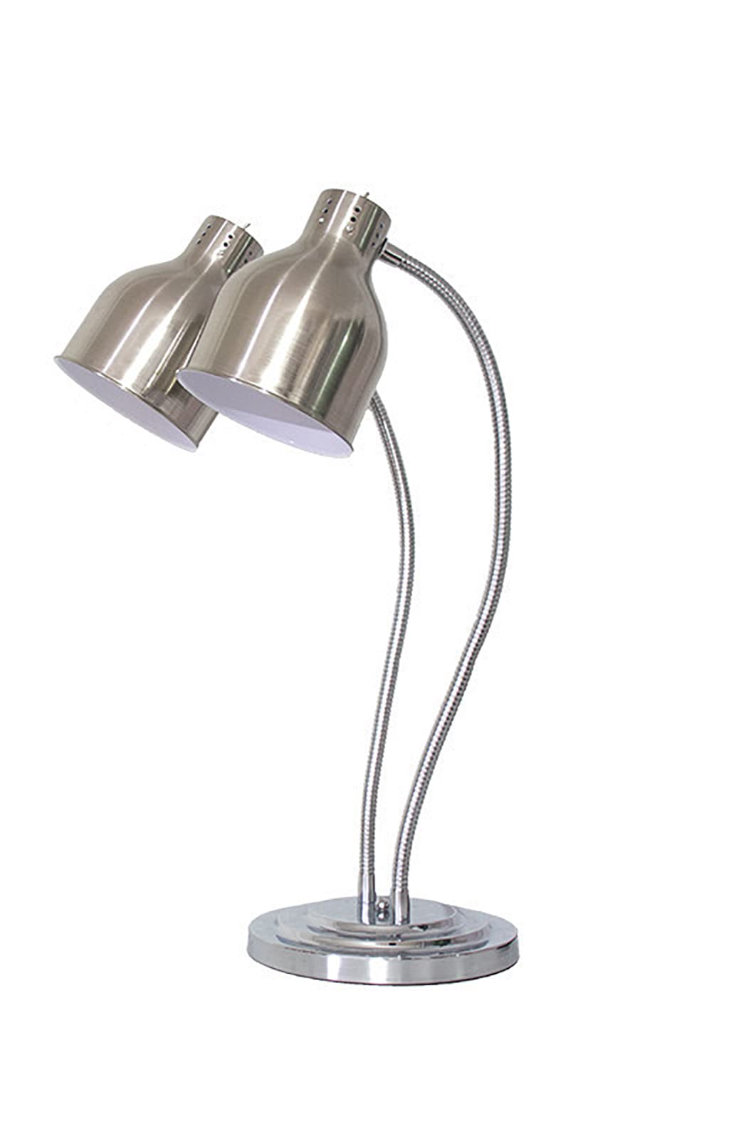 Food Heat Lamp Food Warmer Lamp with Dual 250w Bulbs for Restaurant Kitchen Buffet (Silver)