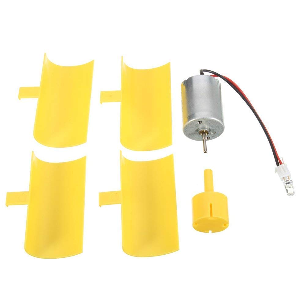 DC 0.1V-5.5V 100-6000RPM Micro Vertical Wind Turbines, Small Motor Blades Generator for DIY (2pc)