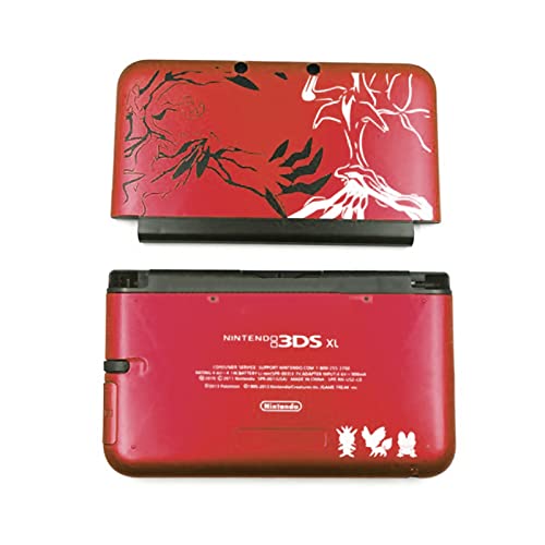 New for 3DS XL Top & Bottom Case Shell Red Replacement, for Nintendo 3DSXL 3DSLL Handheld Game Console, Poke-mon Edition Outer A / E Face Casing Upper Back Cover Plate 2 PCS Spare Parts
