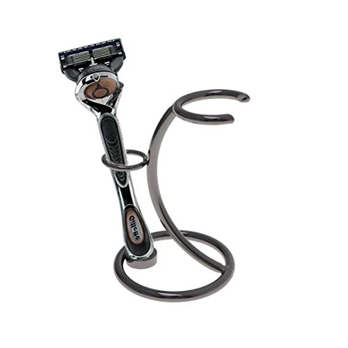 ENDYAK Men Shaver Stand Shaving Rack Shaving Kit Holder Metal Tool Container for Home Bathroom Use
