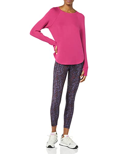 Core 10 Women's Cloud Soft Fleece Standard-Fit Long-Sleeve Sweatshirt, Fuchsia, Medium