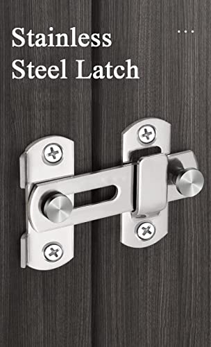 Combi Bolt Door Lock ,Sliding Door Lock , Sliding Bolt Door Locks Padlock, Stainless Steel Door Latch, 90 Degree Door Buckle for Cabinet, Bar, Closet, (Size:49mm) (Size : 70mm) ( Size : 70mm ( Size :