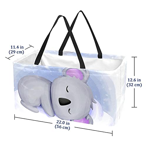 Reusable Shopping Basket Koala Portable Folding Picnic Grocery Bags Laundry Basket Shopping Tote Bag