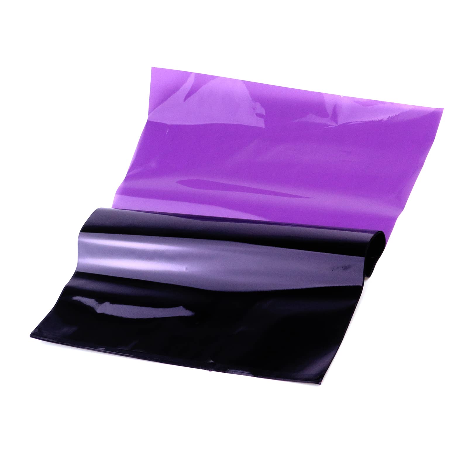 Curqia 20pcs Cellophane Wrap Transparent Purple Cello Sheets for Gift Baskets DIY Arts Crafts Decoration, 9.84×13.78 Inch