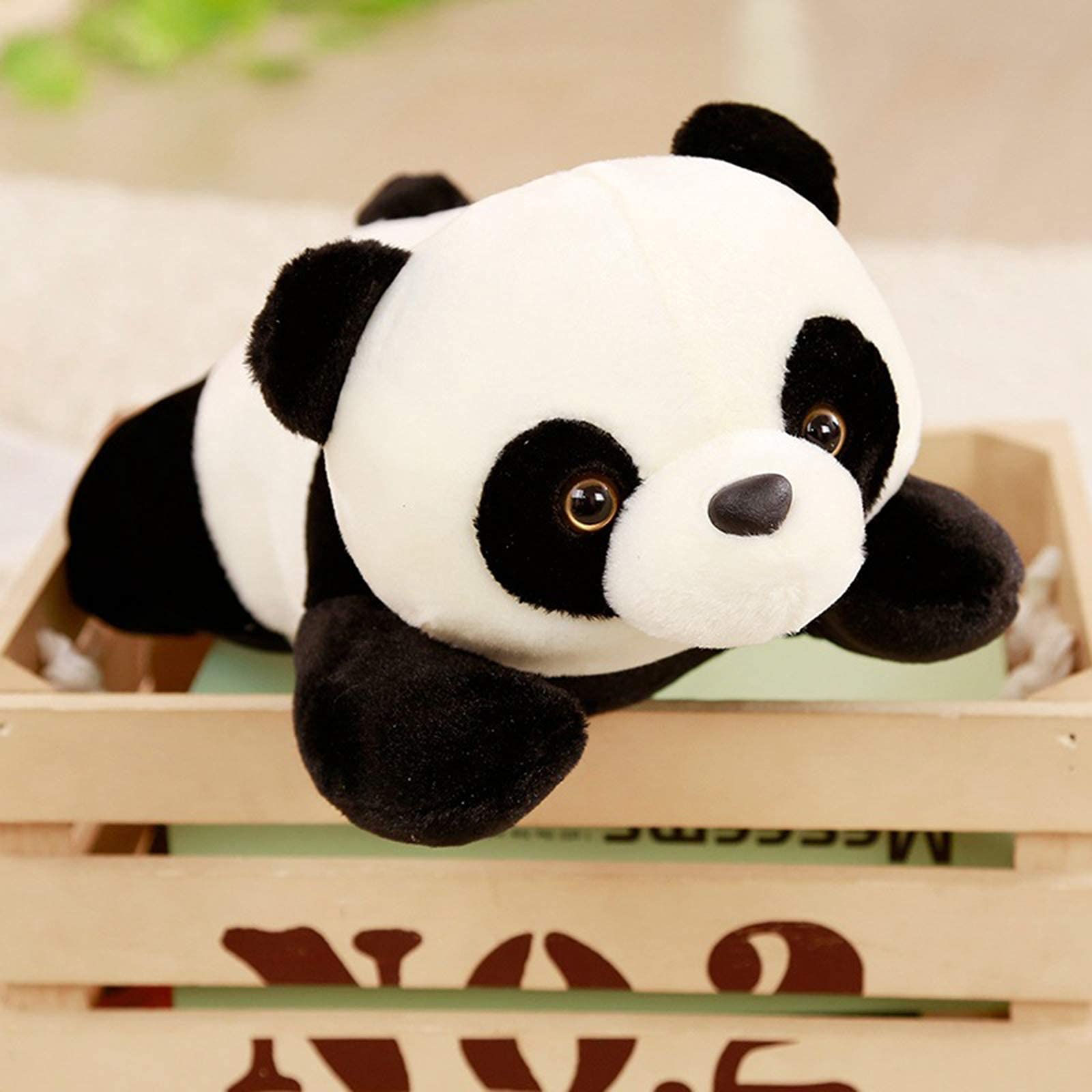 WjcnPac-Man 19.7''Panda Stuffed Plush Toy,Cute Panda Plush Pillow,Plush Pillow Toy Gifts for Kids Bedding Sleeping Boys Girls Birthday Easter Christmas Bedtime Gift