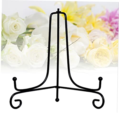 Veemoon Medal Display Frame Plate Display Stand Iron Easel Dish Holder Iron Display Stand Hanging Rack Bracket Ceramic Plate Black Dish Rack The Medal