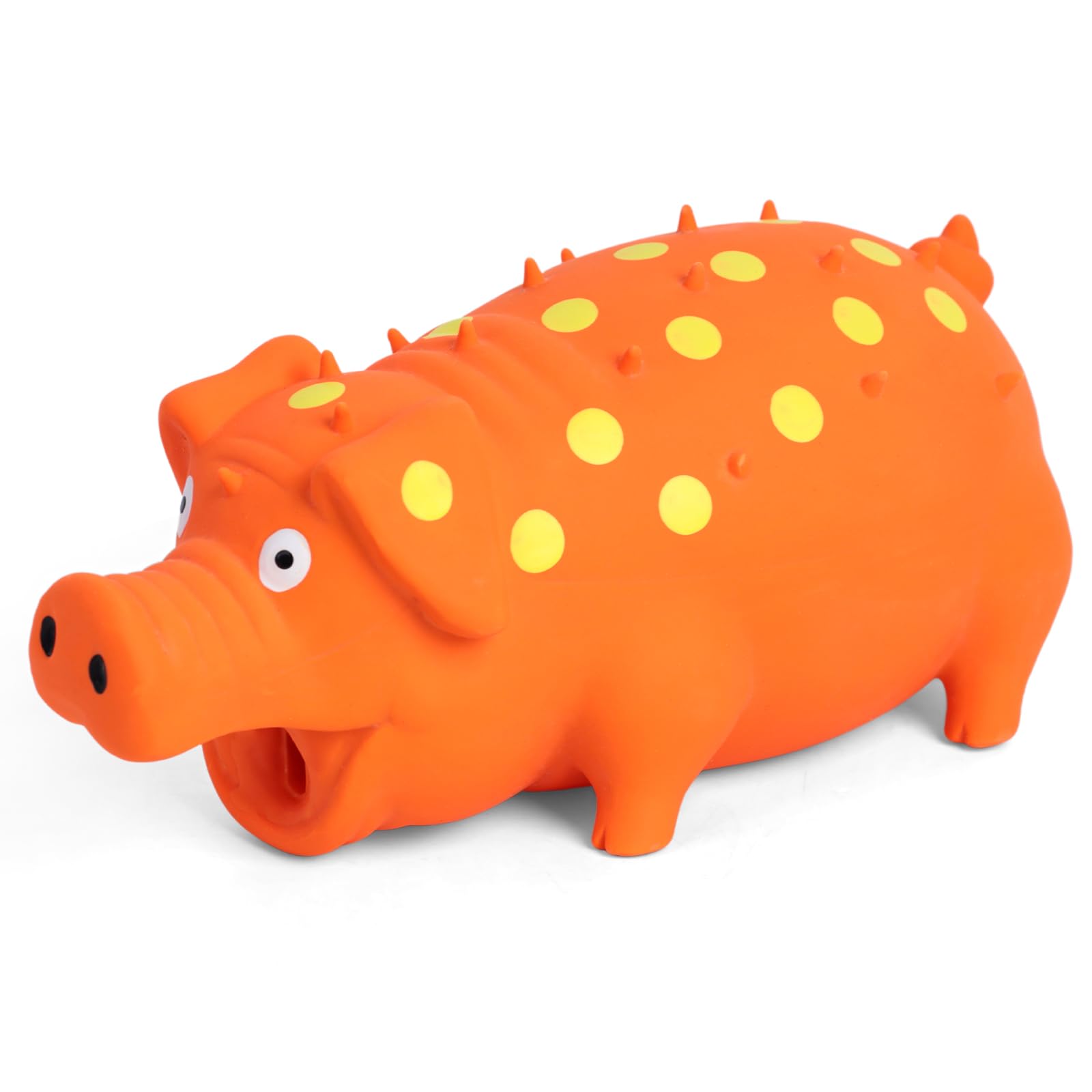 POPLAY Squeaky Latex Grunting Pig Dog Toys, Blue Pig Dog Toy Anxiety Relief for Dog Puppy Chew Toys, Rubber Squeeze Gift for Dogs