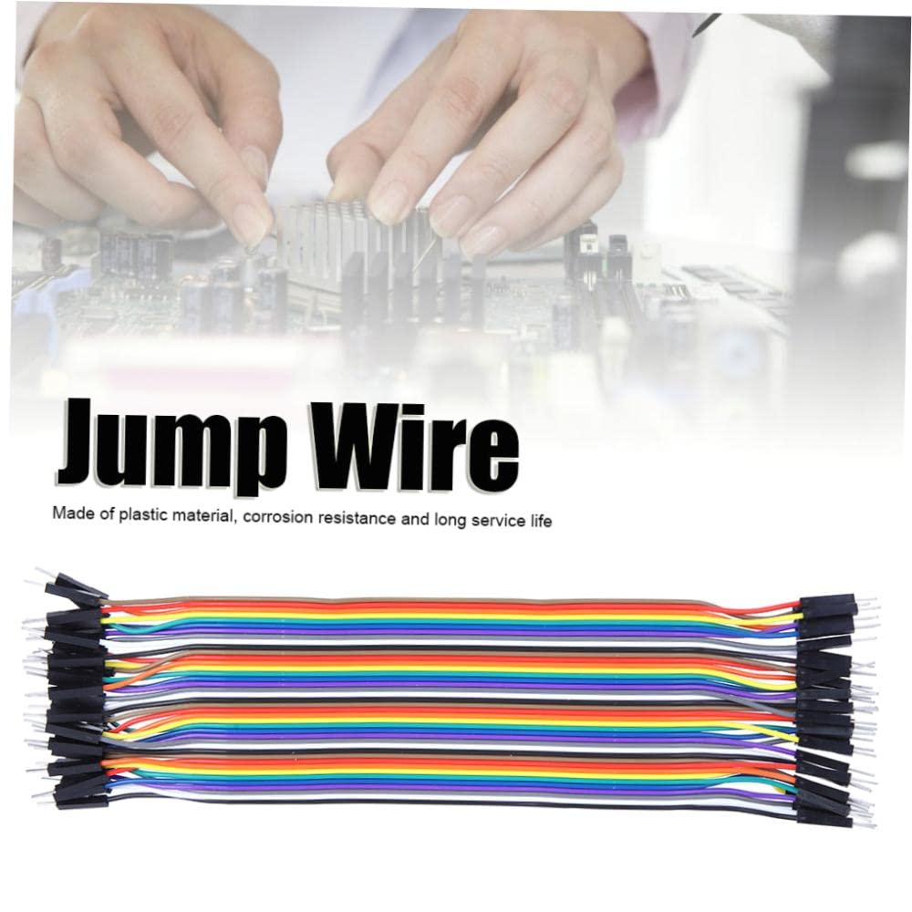 Electronics Connectors Kit 10Pcs Plastic Male to Male Connecting Cables for PCB Prototyping - Jumper Wire Breadboard Jumpers and Computer Accessories