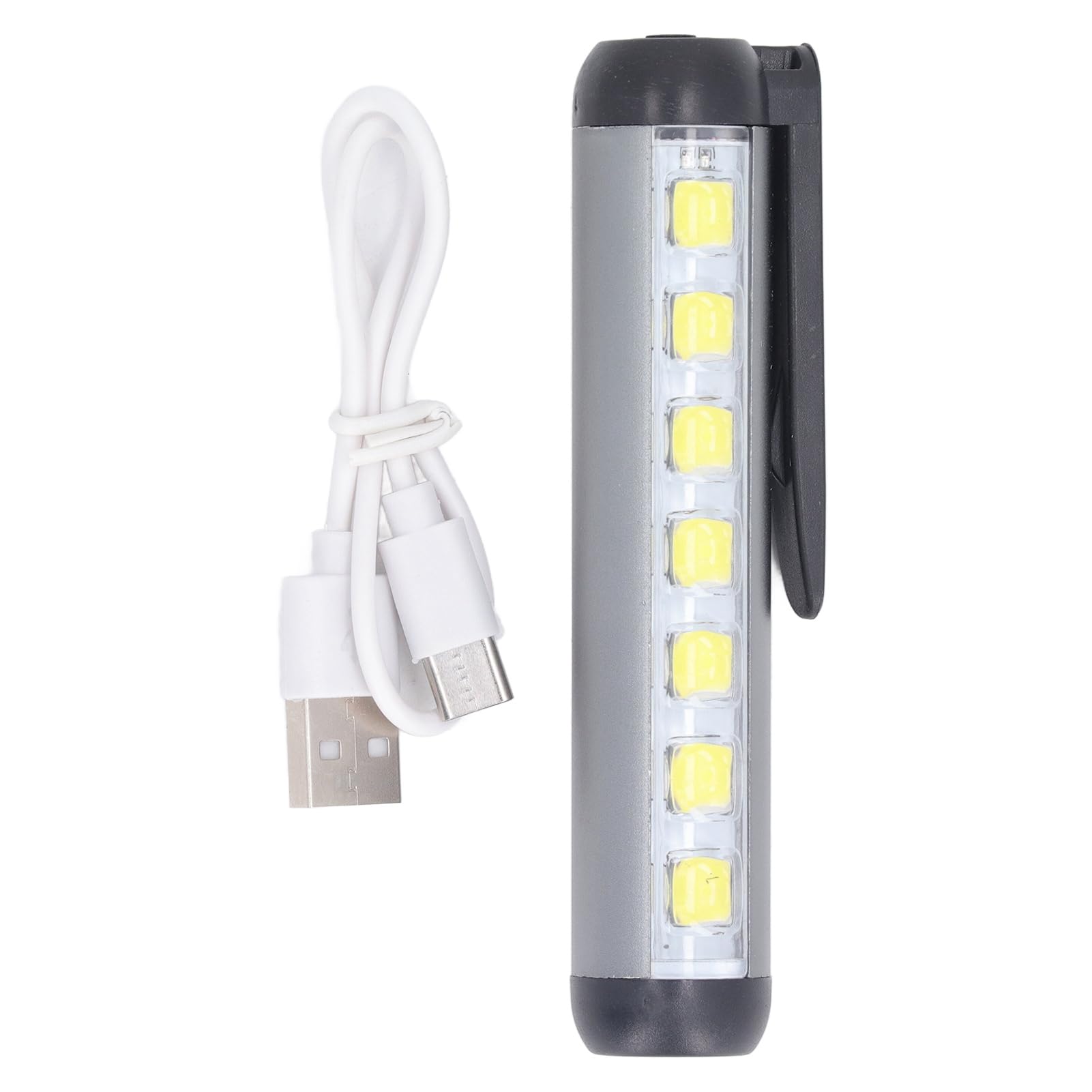 ICRPSTU LED Pen Light Aluminum Alloy Portable USB Rechargeable Pocket Dual Beam Penlight Mini Handheld Light for Nurses Students Medical Doctors