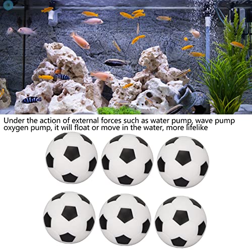 GLOGLOW Mini Soccer Aquarium Decoration, 10Pcs Fish Tank Soccer Decoration Lifelike Shape Floating Fish Tank Soccer Decoration for Aquarium Decoration (S)