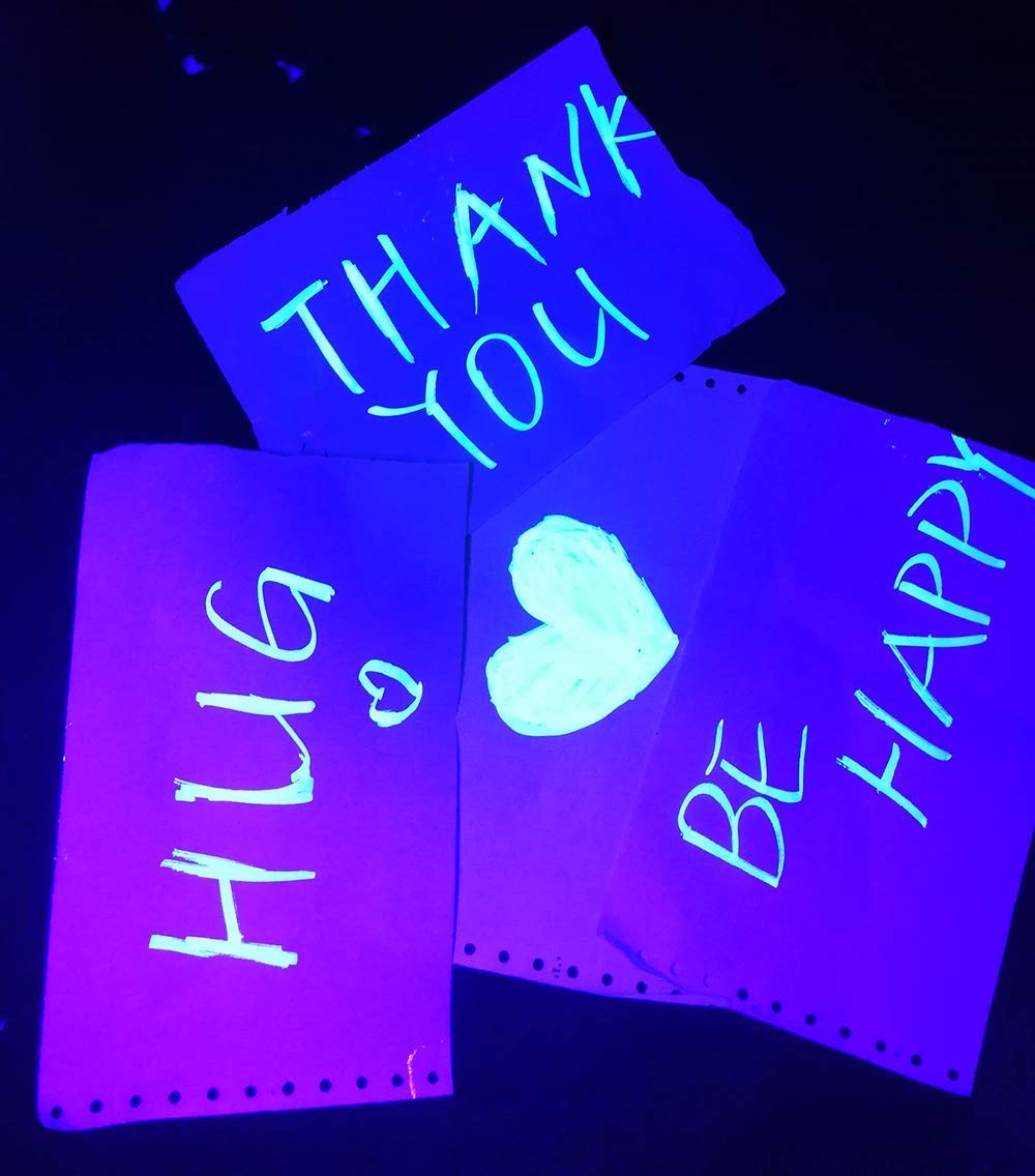 CICINY UV LED Black Light Bulbs 2 Pack, A19 E26 8W Blacklight Bulb for Glow in The Dark, UVA Level 385-400nm, Blacklight light bulbs for Parties Body Paint Fluorescent Poster Pet Stains