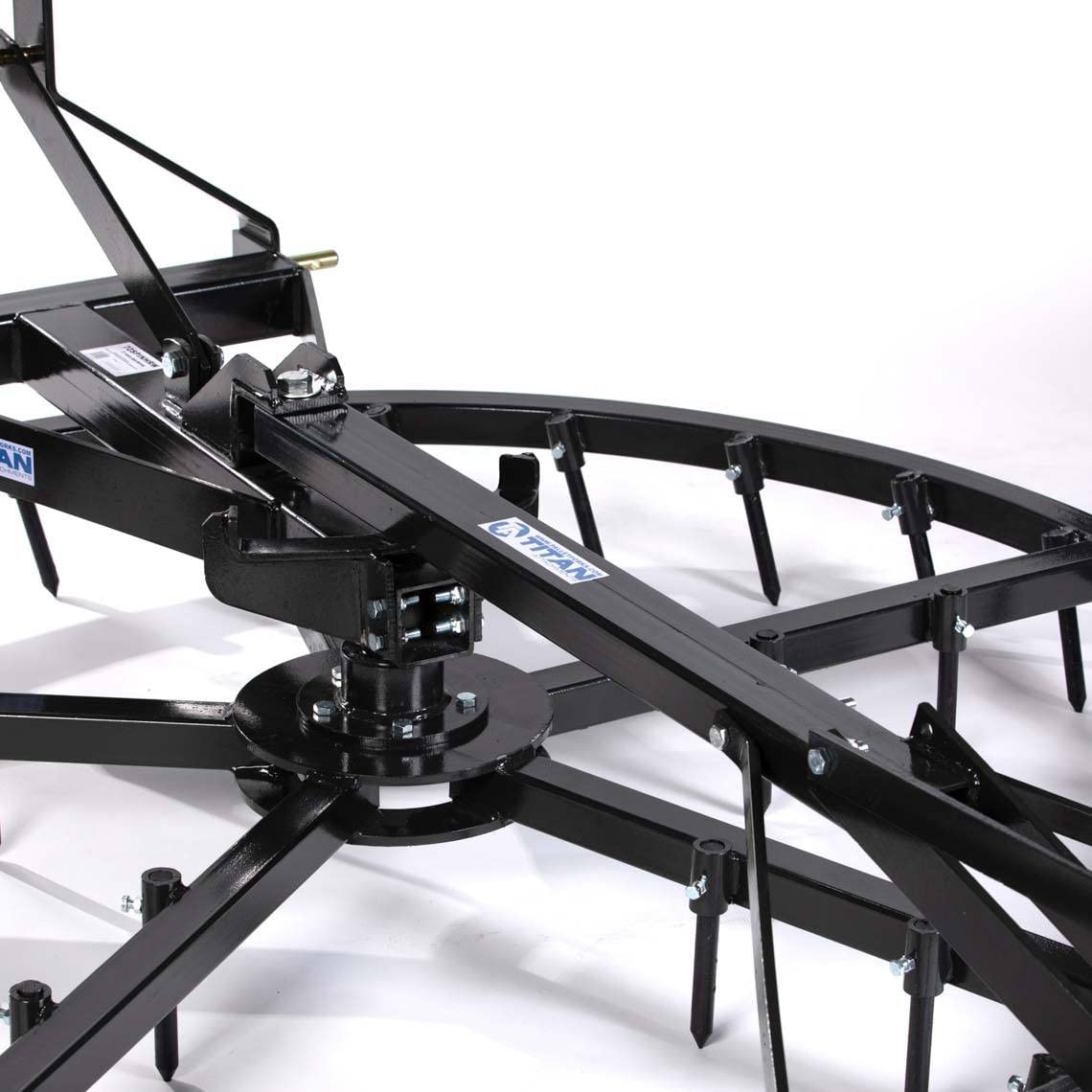 Titan Attachments Arena Spin Harrow Rake Kit, 72-in Diameter, Pull-Behind Rake