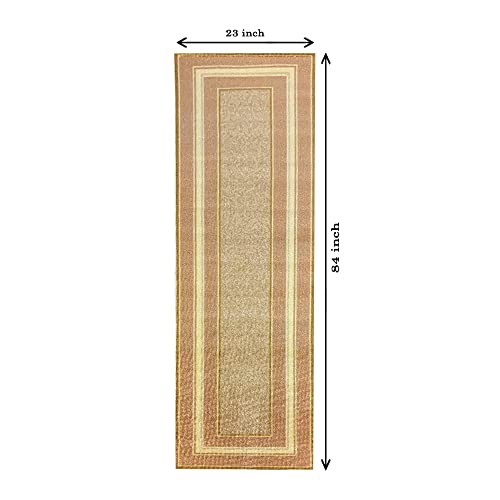 Gloria Non Slip Rubber Back Kitchen Rug Kitchen Runner Kitchen Mat Carpet for Kitchen Anti Slip Stair Treads (Emy-Rsg, Runner (23"x84"))