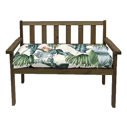 Outdoor Bench Cushion, Waterproof Swing Cushion, Garden Bench Seat Cushion, Swing Chair Replacement Seat Pads Cushion Pillow for Lounger Garden Furniture Patio Metal Wooden Bench (47 * 20in, B)