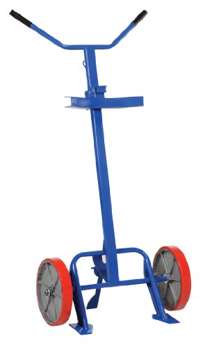 Vestil DBT-1200-P Steel Drum Truck with Y Handle, Poly-On-Steel Wheels, 800 lbs Load Capacity, 60" Length X 29" Width