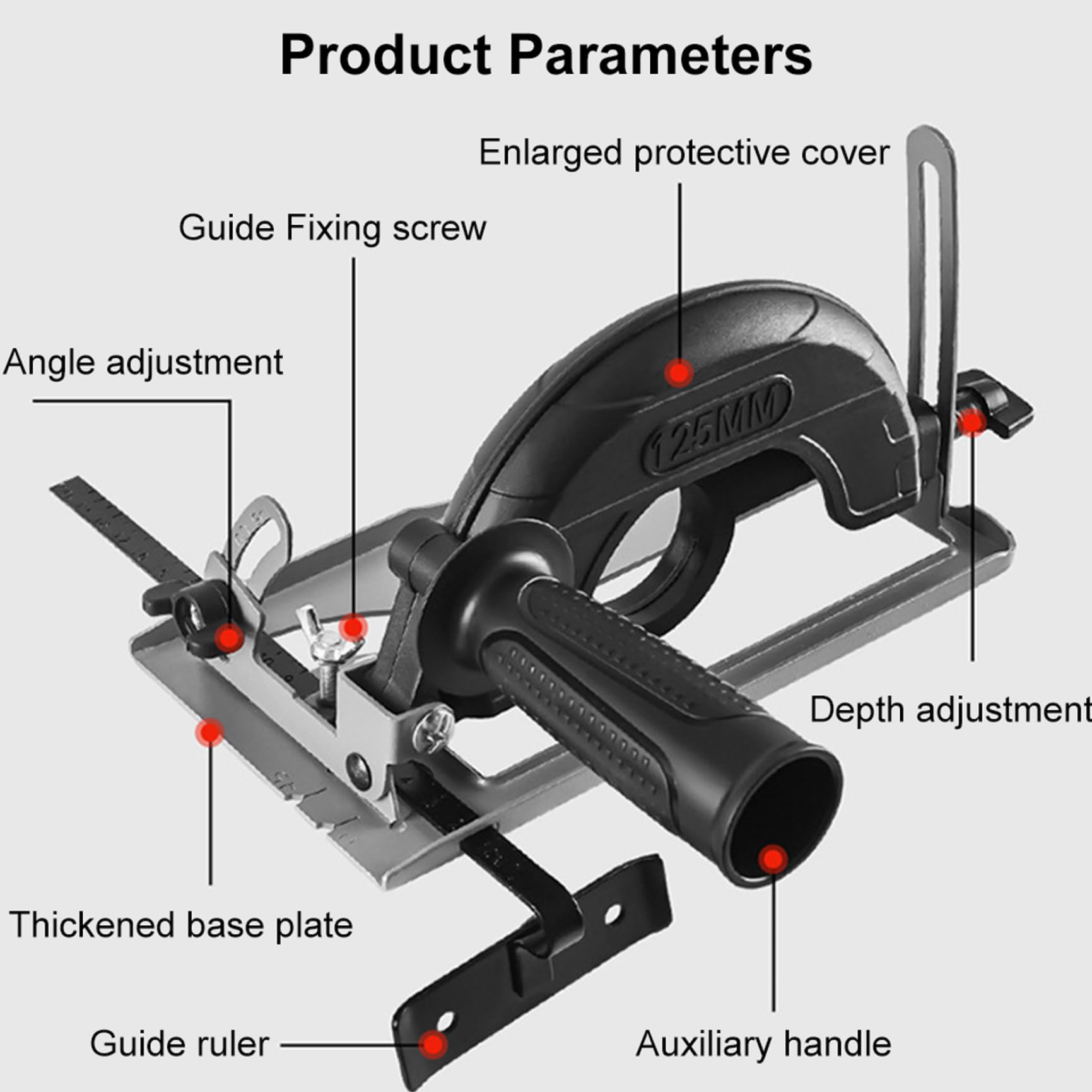 Havamoasa 1PC Angle Grinder Stand 45 Degree Adjustable Precise Cutting Stand for Angle Grinder Accessories Angle Grinding Fixed Holder with Guide Ruler for 100-125 Machine