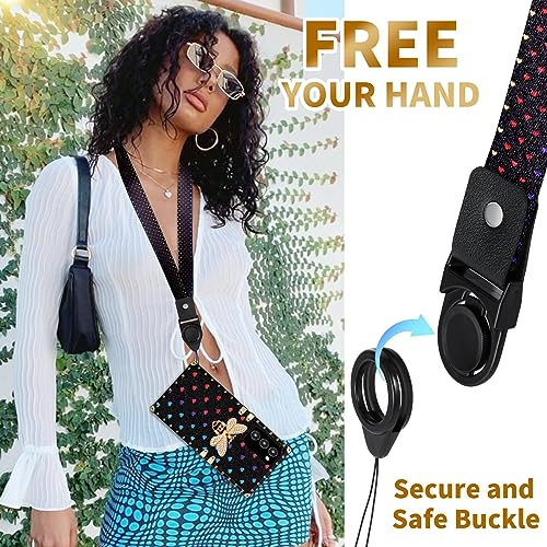 Loheckle for Samsung Galaxy S20 FE Case for Women, Designer Square Cases for Galaxy S20FE Case with Ring Stand Holder and Lanyard, Stylish Bees Luxury Cover for Samsung Galaxy S20 FE 5G 6.5 Inch