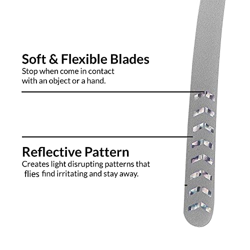 HUT-Fly Fan for Table, Portable Fan for Outdoor Indoor, Restaurant Patio Fly Fan, Battery USB Fan, Keep Flies Away, Black (4 Pack)