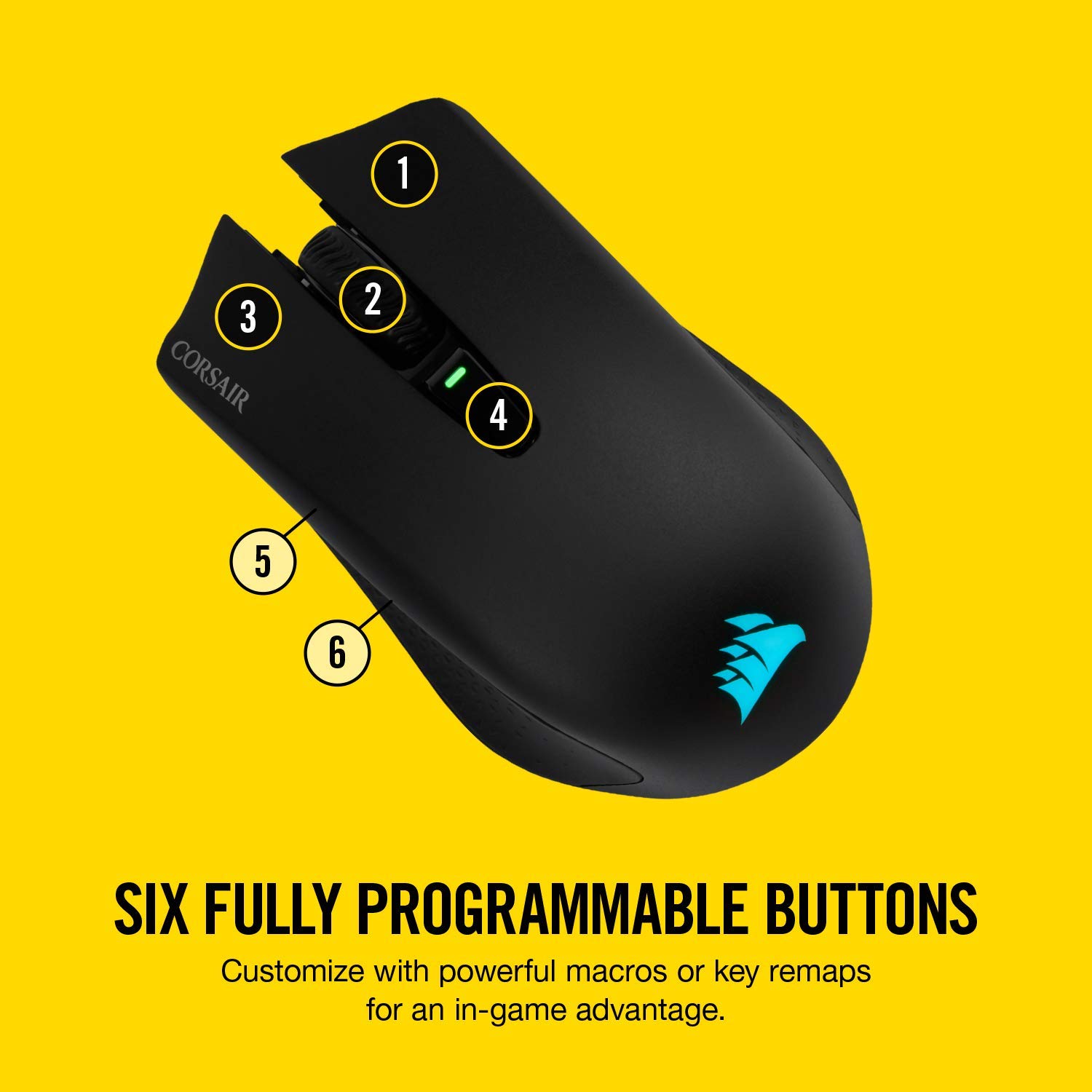 CORSAIR Harpoon RGB Wireless - Wireless Rechargeable Gaming Mouse - 10,000 DPI Optical Sensor (Renewed)