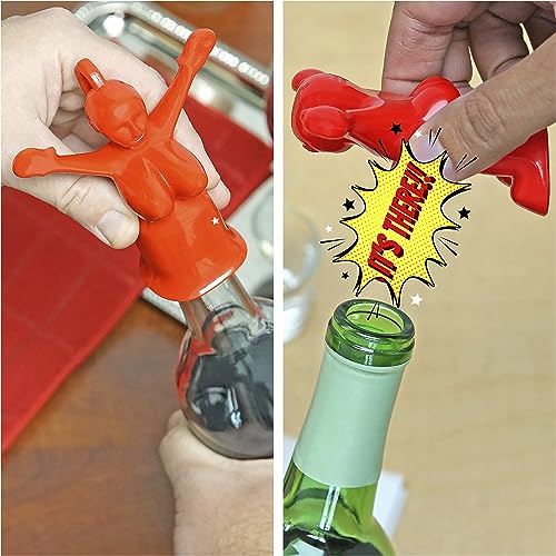 Fairly Odd Novelties Sir Mrs. Perky Novelty Wine Bottle Stopper Set, Red, One Size,