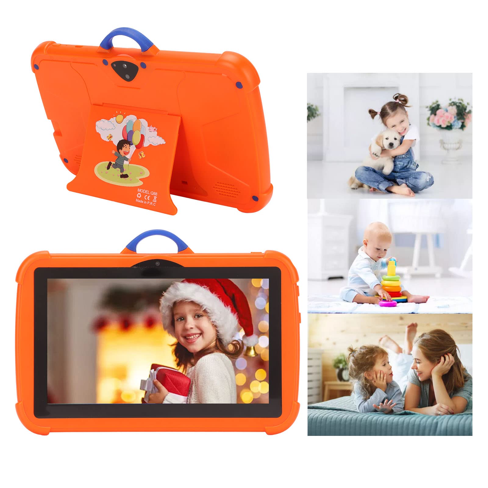 FOFY Toddler Tablet, 1GB RAM 8GB ROM 7 Inch Tablet Portable Lightweight with Stand for Home (US Plug)
